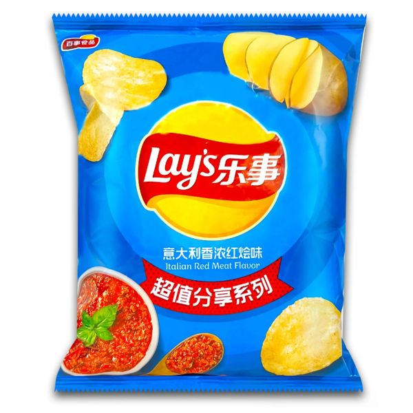 Lay’s Italian rich red braised flavor 6924743924178 乐事意大利香浓红烩味 135gx14 ...